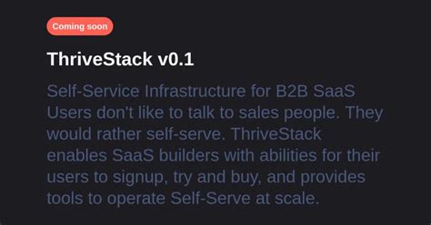 Jagan Jonnala On Linkedin Thrivestack V01 Product Information