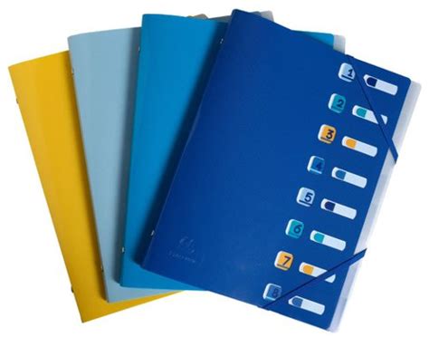 Exacompta Bee Blue Multipart File 8 Sections A4 Assorted Colours Pack
