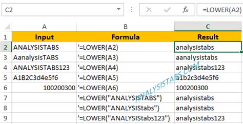 LOWER Function In Excel Formulas With Examples