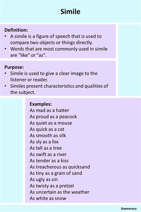 Simile Examples Sentences