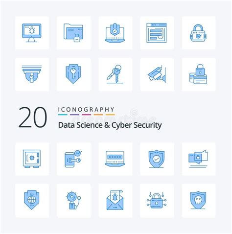 20 Data Science And Cyber Security Blue Color Icon Pack Like Secure Protection Phone Confirm