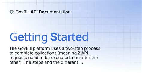 getting started govbill api documentation