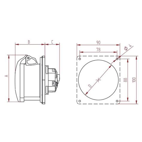 Fanton Industrial Recessed Socket 2pe 16a 230v Ip44 Blue 71500