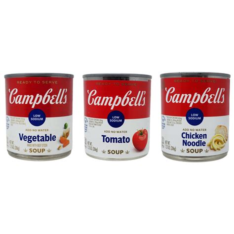 Case Of 12 Assorted Campbells Low Sodium Soups Healthy Heart Market