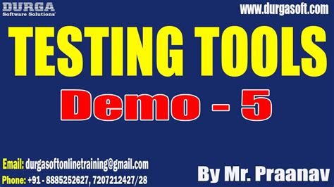 Testing Tools Tutorials Demo 5 By Mr Praanav On 19 04 2024 430pm Ist Youtube