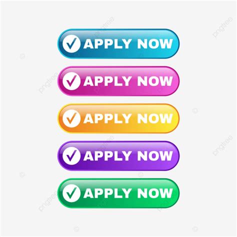 Set Of Colorful Blue Yellow Purple Green Glossy Gradient Apply Now Web