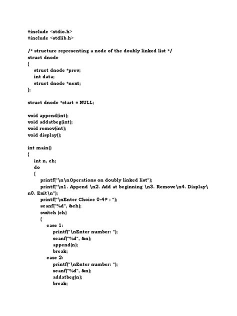 doubly linked list pdf