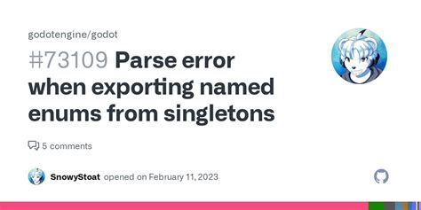 Parse Error When Exporting Named Enums From Singletons Issue Godotengine Godot GitHub