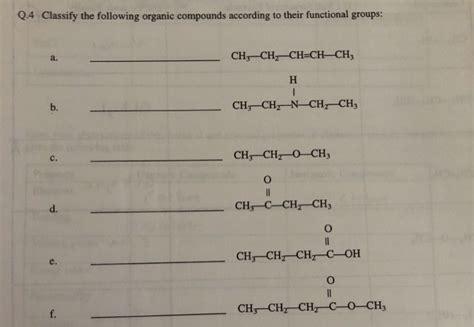 Solved Q Classify The Following Organic Compounds Chegg