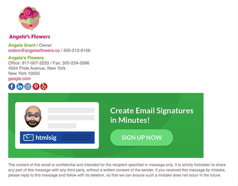 Email HTML Signature Generator - htmlsig.com | Create a free HTML signature