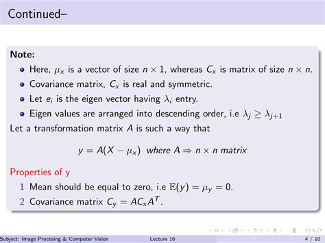 lecture 16 kl transform in image processing pdf 3 d graphics