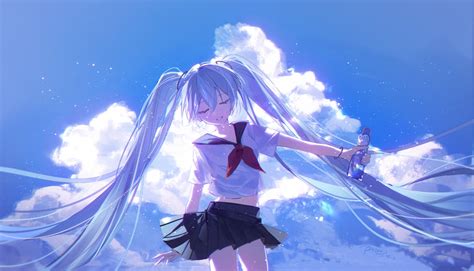 Vocaloid Hatsune Miku See Through Seifuku Skirt Lift Tagme Yande Re