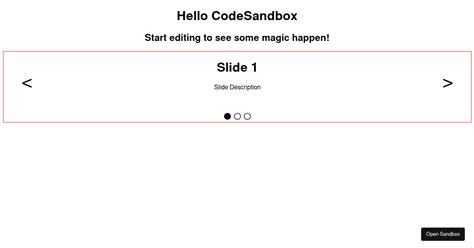 React Carousel Dots Examples CodeSandbox