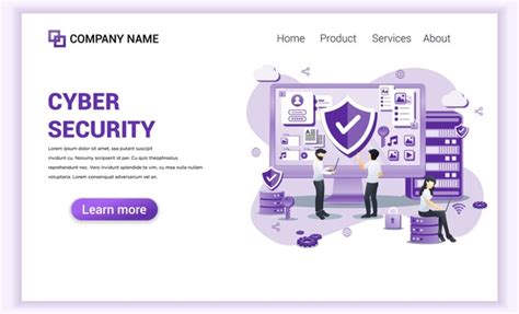 2 091 Cyber Security Flat Landing Page Stock Vectors And Vector Art Shutterstock