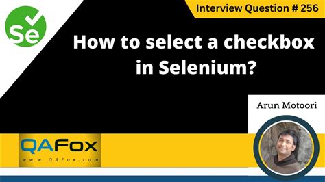 How To Select A Check Box In Selenium Selenium Interview Question 256