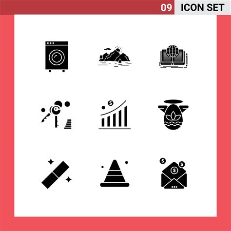 Universal Icon Symbols Group Of 9 Modern Solid Glyphs Of Security Gdpr Nature Theory Book