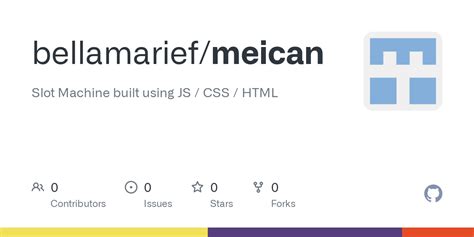 Github Bellamariefmeican Slot Machine Built Using Js Css Html