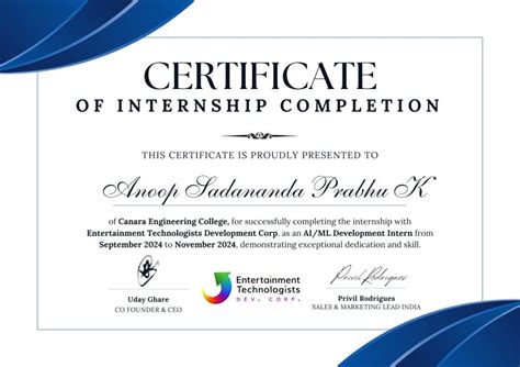 Anoop Sadananda Prabhu K On Linkedin Ai Computervision Opencv Internship