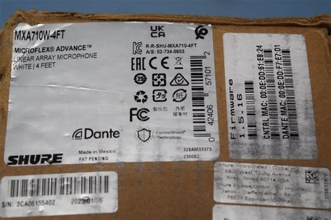 Shure Mxa710w 4ft Microflex Advance Linear Array Microphone White 4 Fe