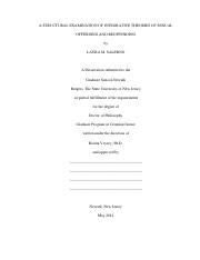 A STRUCTURAL EXAMINATION OF INTEGRATIVE THEORIES OF SEXUAL OFFENDING