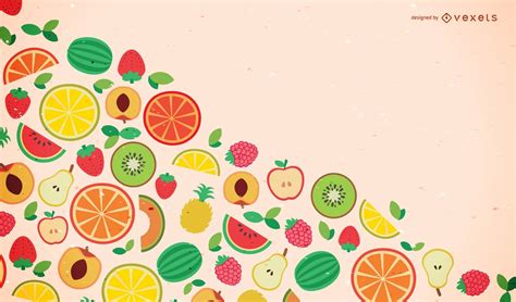 Flat Design Fruit Background Vector Download
