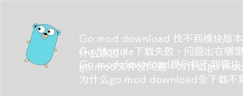 Gomod下载失败?模块版本缺失?教你轻松解决! Golang学习网 Gomod下载失败?模块版本缺失?教你轻松解决! Golang学习网