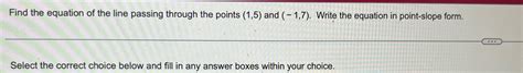 Solved Find The Equation Of The Line Passing Through The