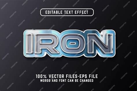 Premium Vector Iron Editable Text Effecr