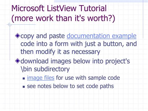 Ppt Cis 338 Listview Control Powerpoint Presentation Free Download