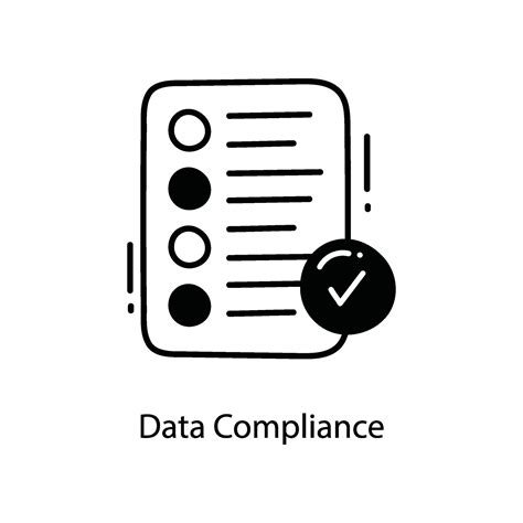 Data Compliance Doodle Icon Design Illustration Networking Symbol On White Background Eps 10
