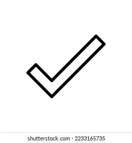 Black Check Mark Icon Tick Symbol Stock Vector Royalty Free Shutterstock