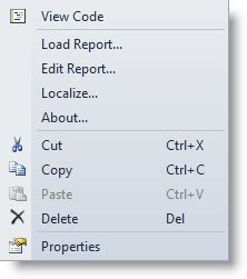 C Report Context Menu Reports For WinForms ComponentOne