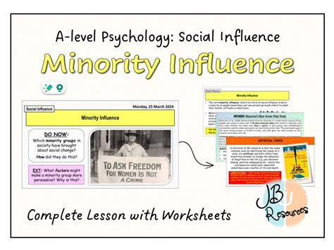 A Level Psychology Social Influence Topic Complete Topic Teaching
