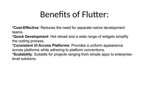 flutter build cross platform apps with ease pptx