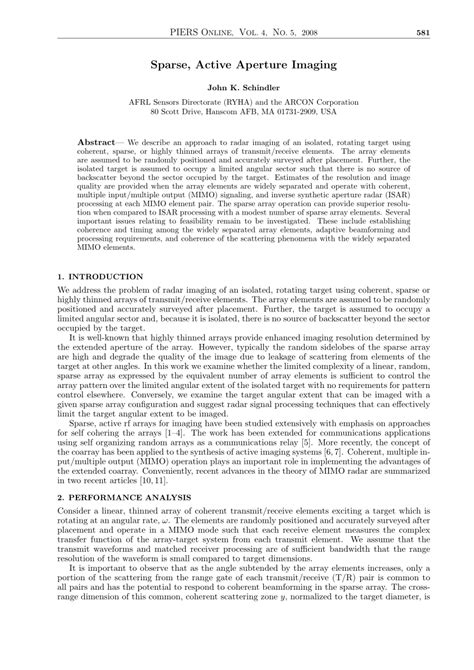 pdf sparse active aperture imaging