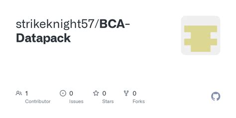 Bca Datapack Pack Mcmeta At Master · Strikeknight57 Bca Datapack · Github