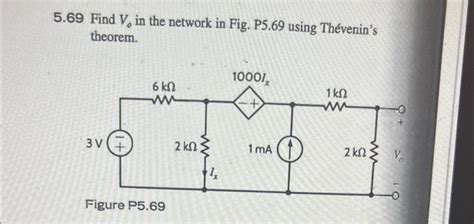 solved 5 69 find v0 in the network in fig p5 69 using