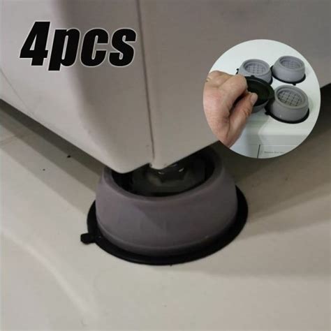 세탁기 댐퍼 진동방지 층간소음 높이조절 진동 방지 발 패드 고무 다리 슬립스톱 사일런트 스키저 매트 지지 스탠드 액세서리 4 개 티몬
