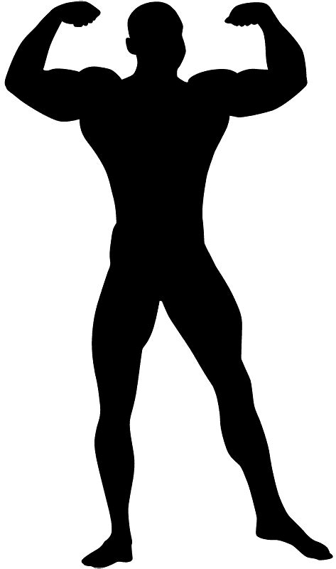Muscle Man Free Vector Silhouettes On