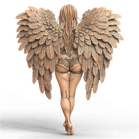 📁 3d Model Stl File For Cnc Router Laser And 3d Printer 1929 Naked Angel