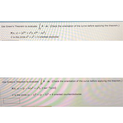 Solved Use Greens Theorem To Evaluatefdr Check The