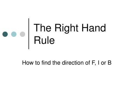 PPT The Right Hand Rule PowerPoint Presentation Free Download ID