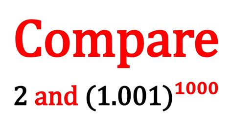 comparing two numbers calculus math olympiads youtube