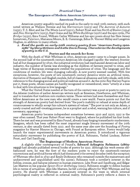 Ii Practical Class 7 Pdf American Poetry Poetry