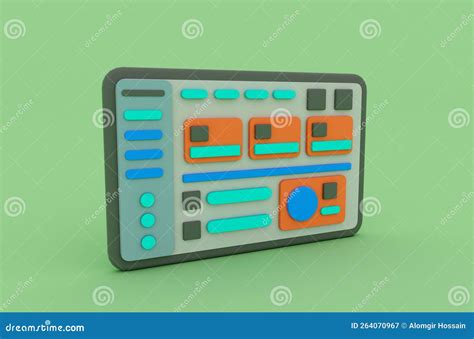 Minimal 3d Illustration Web Ui Or Ux Design Web Page Concept Web Design Computer Browser