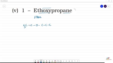 1 Ethoxypropane Youtube