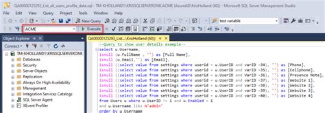 executing a sql query for solidworks pdm