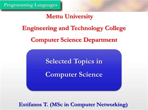 Pdf Lecture Ii Introduction To Programming Languages