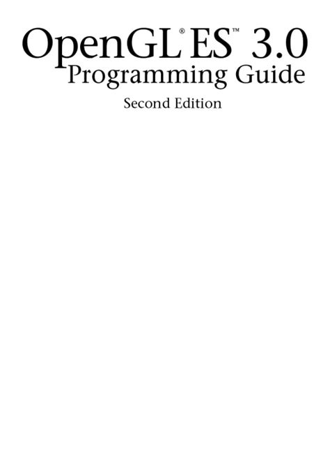 Opengl Es 30 Programming Guide