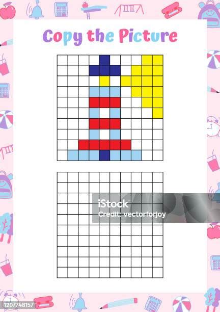 그림을 복사합니다 아이들을위한 그리기 활동 미취학 아동을위한 교육 게임 개발에 대한 스톡 벡터 아트 및 기타 이미지 개발